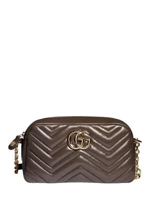 Gucci Gg Marmont Camera Bag Leather Crossbody Bag With Chevron Stitching - Multicolor