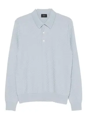 Brioni Cotton And Cashmere Polo Shirt - Multicolor