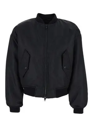 Balenciaga Bomber Jacket With High Collar - Multicolor