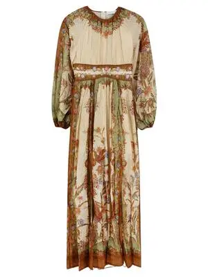 Zimmermann Indra Cotton And Silk Dress - Multicolor