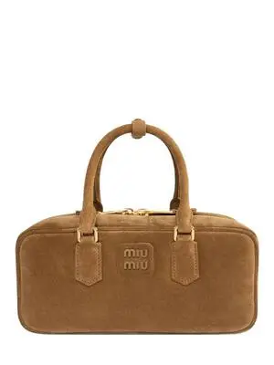 Miu Miu Suede Clutch Bags - Brown