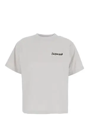 Balenciaga BALENCIAGA Cotton Logo Print T-shirt Multicolor