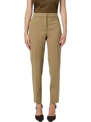 Max Mara Solid Tailored Trousers - Green