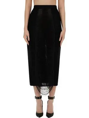 Alexander McQueen Long Skirt - Black