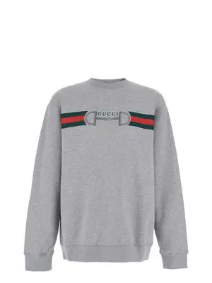 Gucci Cotton Crewneck Sweatshirt With Logo Detail - Multicolor
