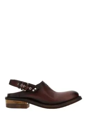 Miu Miu Foule Leather Slippers - Multicolor