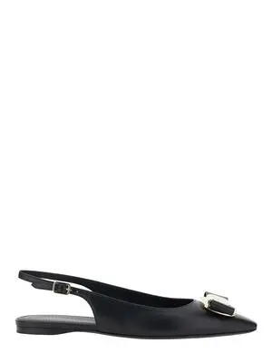 FERRAGAMO Zelmi Slingback Ballet Shoes - Black