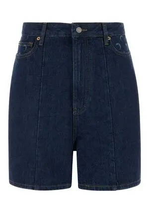 MARINE SERRE Denim Shorts - Blue