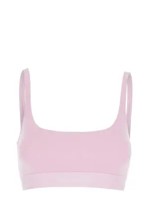 TOM FORD Tom Ford Women Pink Top Bralette With Wide Neckline And Logo Lettering On The Front In Modal Stretch Women Pink