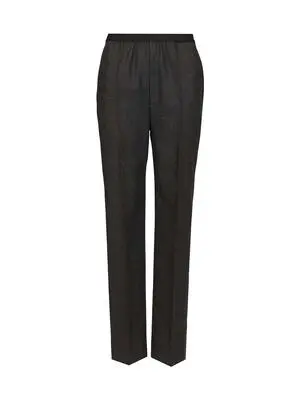 MAISON MARGIELA Straight Wool Trousers - Gray