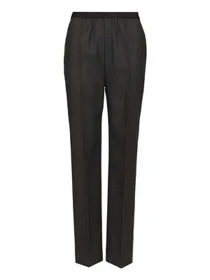 MAISON MARGIELA Straight Wool Trousers - Gray