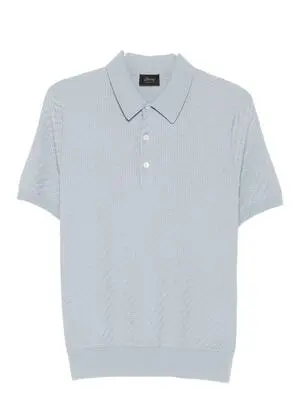Brioni Cotton And Cashmere Polo Shirt - Multicolor
