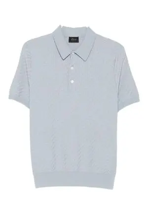 Brioni Cotton And Cashmere Polo Shirt - Multicolor