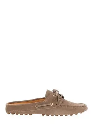 TOD'S Loafers With Side Laces In Brown Suede For - Multicolor