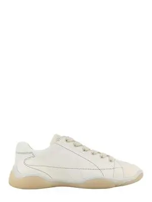 Prada Leather Sneakers - Cream