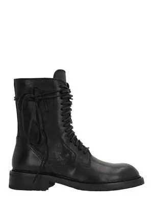ANN DEMEULEMEESTER Leather Lace-up Boots - Black
