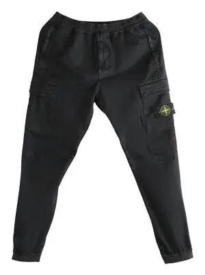 Stone Island Straight-leg Cargo Trousers - Black