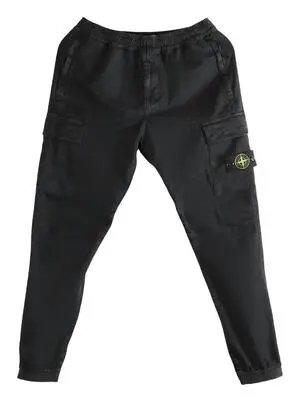 Stone Island Straight-leg Cargo Trousers - Black
