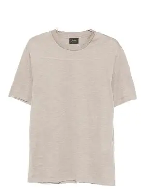 Brioni Silk And Cashmere Blend T-shirt - Multicolor