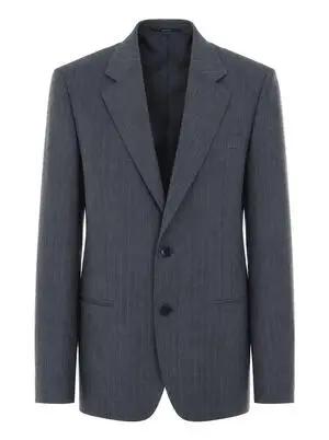 Gucci Pinstripe Wool Jacket - Gray