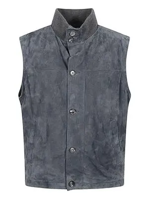 Brioni Suede Leather Padded Vest - Multicolor