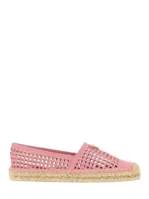 Prada Crochet Cotton Espadrilles - Pink
