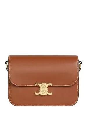 Celine Triomphe Classique Bag In Natural Calf Leather - Tan