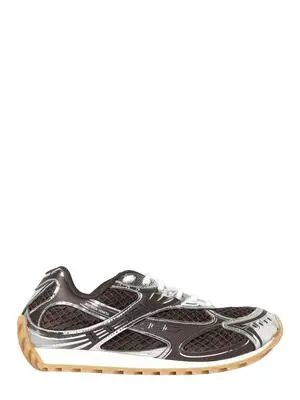 Bottega Veneta Bottega Veneta Women Bottega Veneta Orbit Mesh And Rubber Sneakers Brown