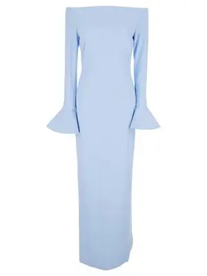 Solace London Anica Long Dress - Blue