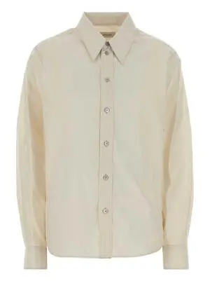 LEMAIRE Poplin Long Sleeve Shirt - Brown