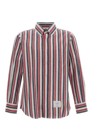 Thom Browne Striped Linen Shirt - Multicolor