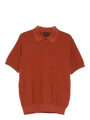 Brioni Cotton And Cashmere Polo Shirt - Multicolor