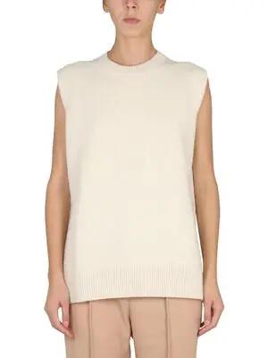 JIL SANDER Wool Vest - Cream