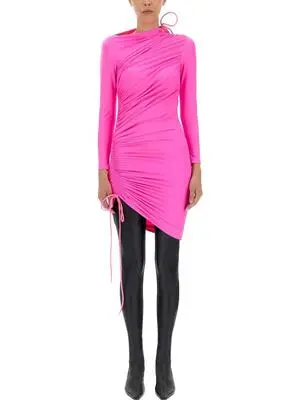 Balenciaga Matt Spandex Mini Dress - Pink
