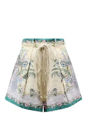 Zimmermann Indra Cotton And Silk Shorts - Multicolor