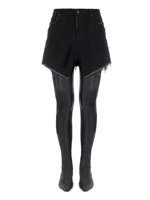 Balenciaga Denim Mini Skirt - Black