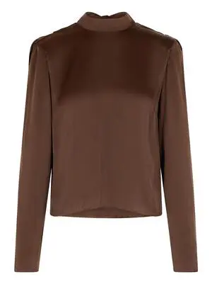 ROTATE BY BIRGER CHRISTENSEN ROTATE BY BIRGER CHRISTENSEN Bowina Polyester Blouse Brown