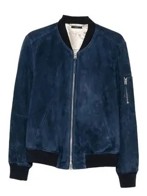 TOM FORD Suede Bomber Jacket - Blue