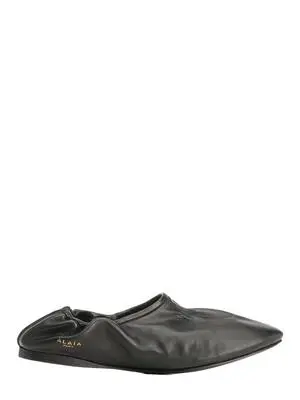 Alaïa Soft Lambskin Slippers - Black