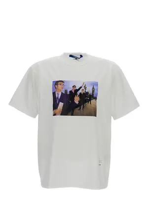 Junya Watanabe Junya Watanabe Men Short-Sleeve T-Shirt With A Print Multicolor