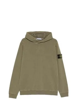 Stone Island Malfilé Cotton Fleece Hoodie - Green