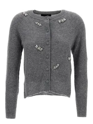 Simone Rocha Cashmere Cardigan With Crystals - Multicolor