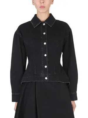 Alexander McQueen Hybrid Denim Jacket - Black