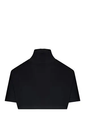 Alaïa Short Cotton Jersey T-shirt - Black