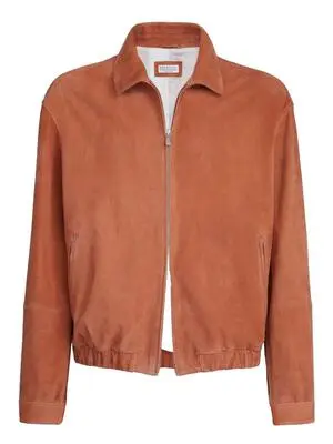 Brunello Cucinelli BRUNELLO CUCINELLI Suede Leather Jacket Multicolor