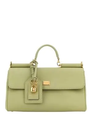 Dolce & Gabbana Pastel Leather My Sicily Handbag - Green