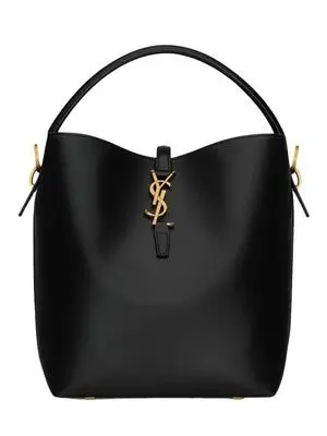 Saint Laurent The 37 In Polished Leather - Black