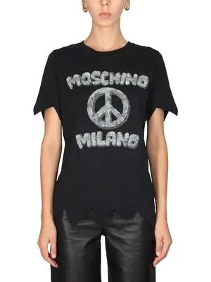 Moschino MOSCHINO Milano "The Flintstones" Print T-Shirt Black