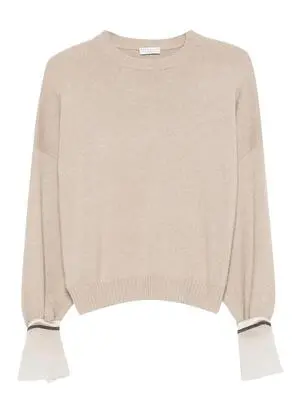 Brunello Cucinelli Cashmere Knit Jumper - Cream