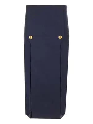 Chloé Wool Midi Skirt - Blue